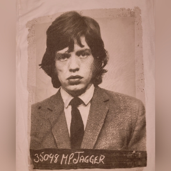 the Rolling Stones | Tops | The Rolling Stones Mick Jagger Mugshot ...